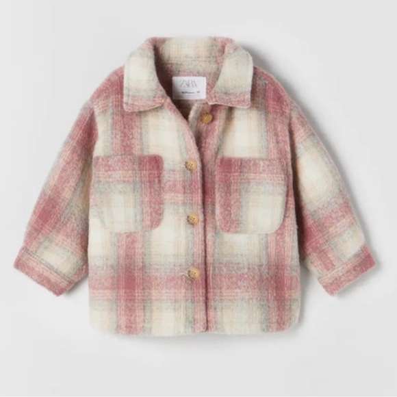 Zara | Jackets & Coats | Zara Oversized Plaid Shacket Size 23 Years ...